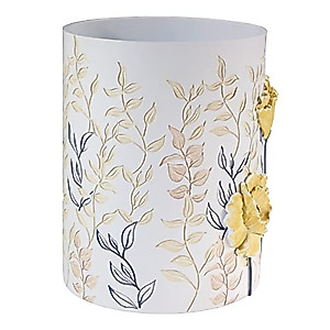 Avanti Linens - Waste Basket, Decorative Trash Can, Chic Home Decor (Marielle Collection)