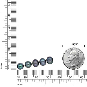 Black Pearl Necklace in 925 Sterling Silver 18 Inches Long with Lobster Claw Clasps 6-7 mm Wide by Lavari Jewelers…