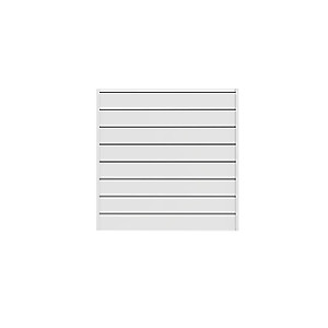 CrownWall PVC Slat Wall Panels Garage Wall and Home Organizer Storage System | Heavy Duty Organization and Easy Installation | 4ft by 4ft (16 sqft) Section, Dove Grey