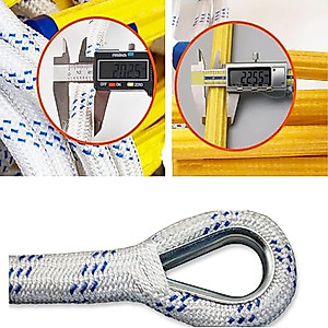 Fire Escape Ladder, 16.4ft Emergency Fire Escape Rope Ladder, Emergency Fire Escape Rope Ladder, Resin Aerial Worker for Outdoor Rescue Training,3m/9.8ft