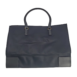 Tory Burch 136144 Ella Black With Gold Hardware Women's Large Nylon Tote Bag