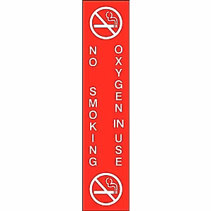 Accuform "No Smoking - Oxygen in Use Magnetic Vinyl Patient Care Sign", 9" x 2", MGS131