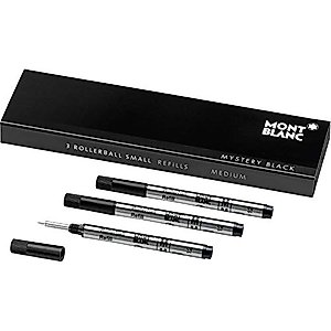 Mont Blanc Rollerball Refill, Small M, 3X1, Mystery Black (107323)