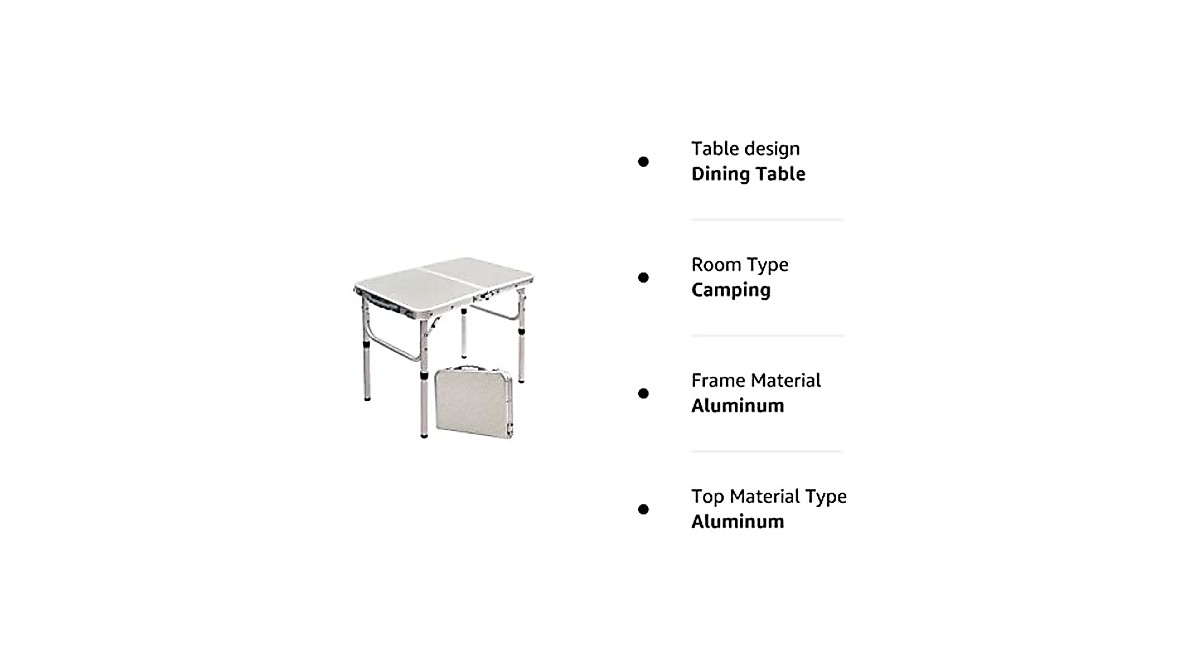 RedSwing 2ft Foldable Aluminum Camping Table