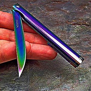 VORTEK Cavalier Gentleman's Folding Pocket Knife, Frame lock, 8Cr13MOV Blade, Ball Bearing Pivot, Everyday Carry