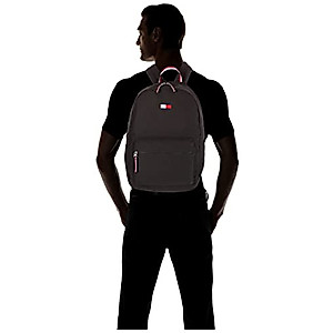 Tommy Hilfiger mens Ardin Backpack, Th Deep Black, One Size US