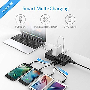 BESTEK Universal Travel Adapter 220V to 110V Voltage Power Converter with 6A 4-Port USB Charging and UK/AU/US/EU Worldwide Plug Adapter International Converter Adapter