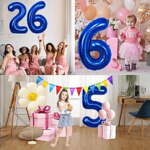 40 Inch Number 13 Balloon Blue Jumbo Giant Big Large Number 13 Foil Mylar Blue Balloons 31th Birthday Party Anniversary Decorations Supplies for Boys Girl Balloon Event Ocean Mermaid Theme Party