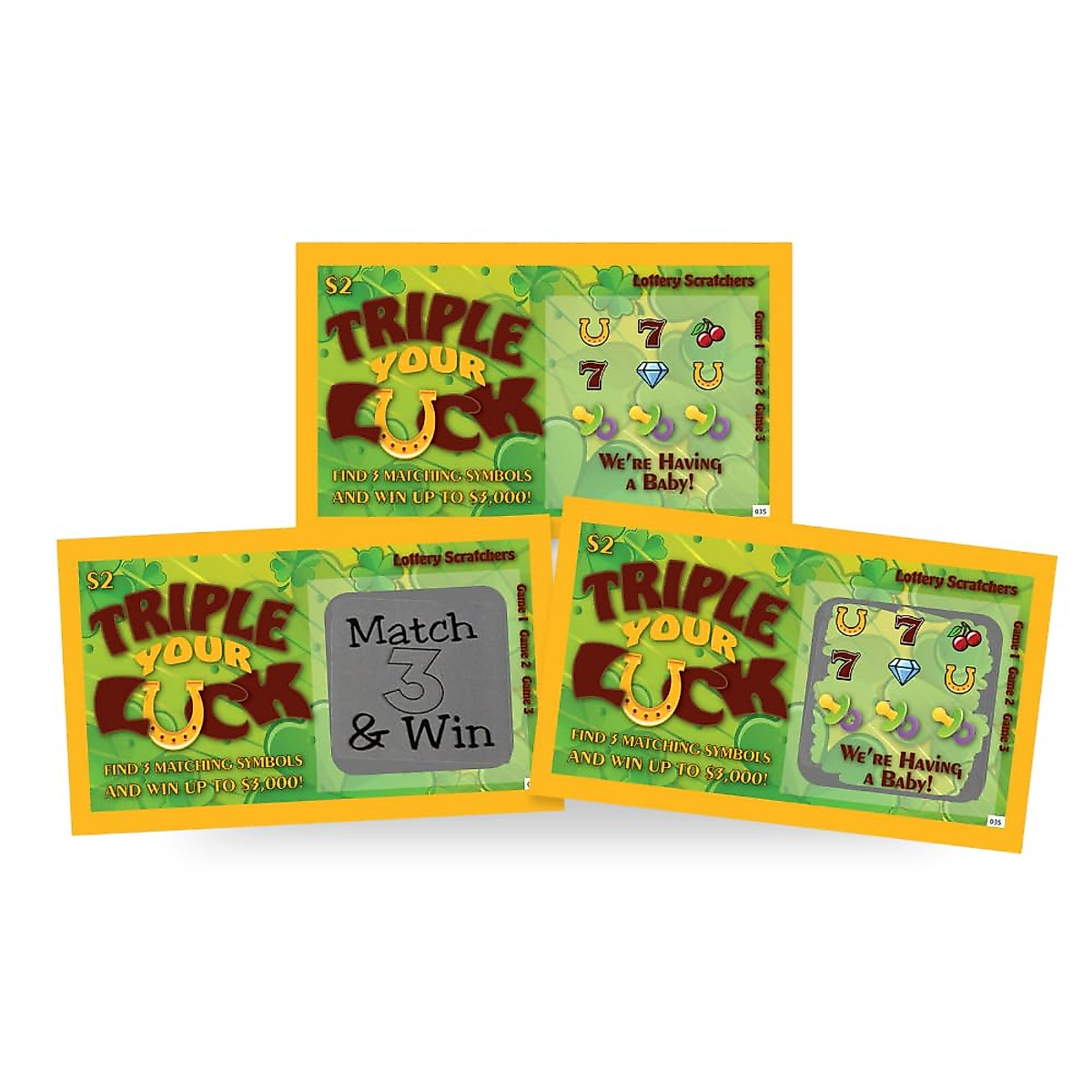 My Scratch Offs 5 Cards Adult Scratch Off Lotto Fake Triple Your Luck Lottery Tickets for Pregnancy Announcement