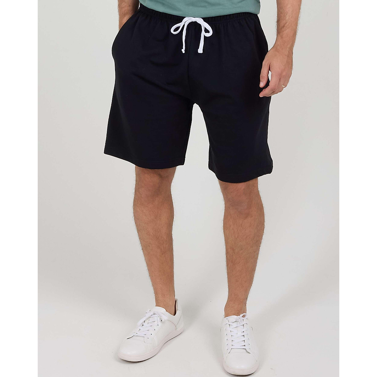 Real Essentials Men's Casual Lounge Pockets Active Sports Fitness Training Athletic Gym Sweat Workout Knit Basketball French Terry Cloth Cotton Dry Fit Jersey Sleep, Set 1, 2XL, Pack of 3