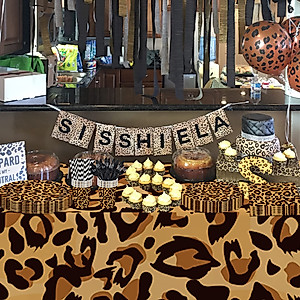 Xenorik Leopard Print Plates And Napkins Party Supplies - Cheetah Print Birthday Decorations Tableware, Plate, Cup, Napkin, Safari Animal Leopard Theme Birthday Baby Shower Party Supplies | Serve 24