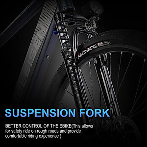 GELEISEN Electric Bike Adult, 26" 350W Ebike Electric Mountain Bike with 36V/10Ah Removable Battery, 5 Level Pedal Assist, LCD Display with USB, Shimano Rear 7 Speed Gears[Gifts for Men Women]