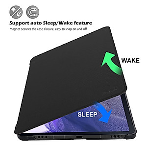 ProCase Case for Galaxy Tab S8 Plus/S7 FE 2021/S7 Plus 2020 12.4 Inch with S Pen Holder, Slim Stand Folio Smart Cover for 12.4" Tablet (SM-X800 X806 T730 T736 T970 T975 T976 T978) -Black