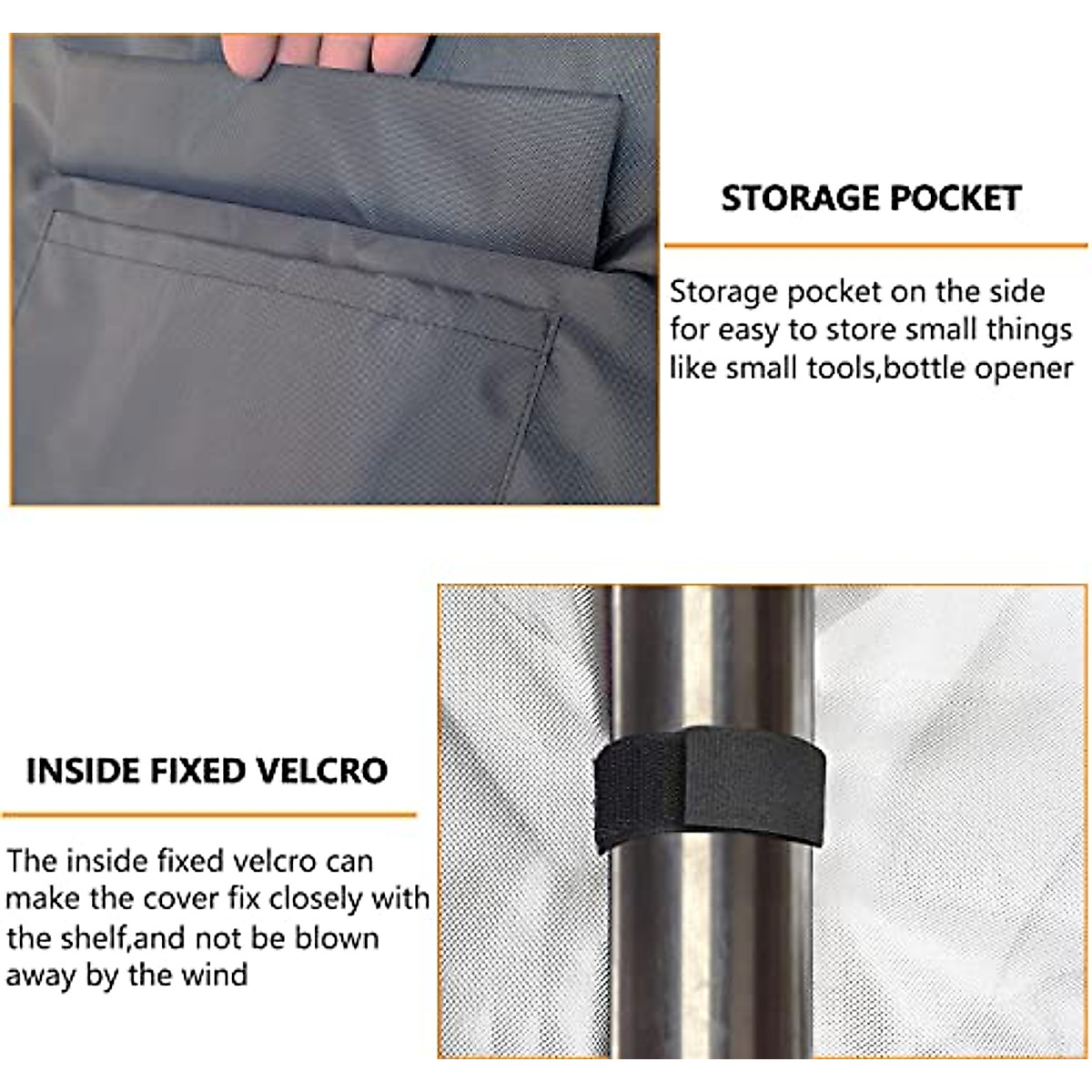 Dalema Waterproof Shelf Cover,Heavy Duty Dustproof Storage Shelving Unit Cover,Durable Steel Organizer Wire Rack Cover,Shelf Display Rack Protective Cover with Zipper.(Grey,48x18x72 inch)