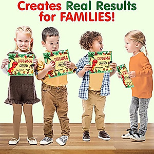 Potty Training Chart for Toddlers, Dinosaur Design Reward Chart - 194 Cool Stickers, 2 Fun Crowns, Motivational Certificate, Bonus Instruction Cards, Booklet & Erasable Pen for Boys and Girls