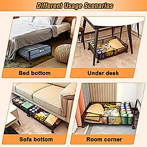 Bevscnsy Under Bed Storage, Under Bed Shoe Storage Organizer Drawer with Wheels for Bedroom Clothes Shoes Blankets, and Living Room Snacks Drinks -2PCS
