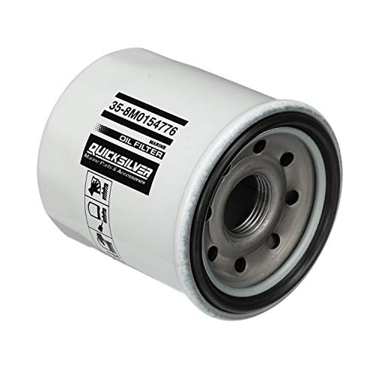 Quicksilver 8M0154776 Oil Filter for Select 2000-2018 Yamaha, Honda, and Nissan/Tohatsu 9.9-115 HP Outboards