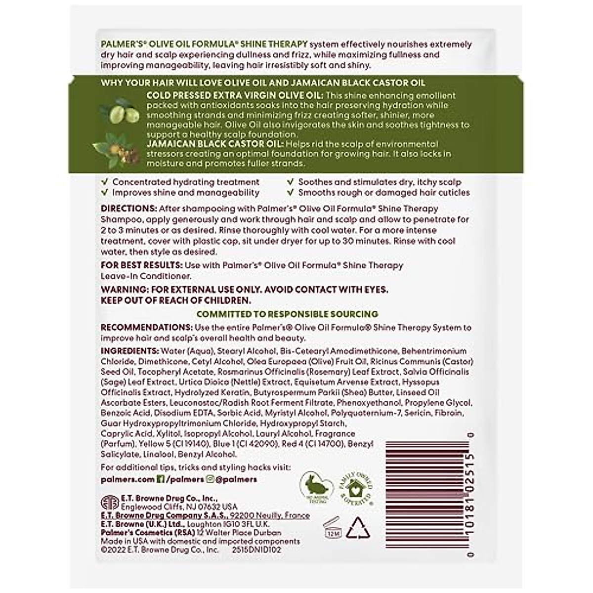 Palmer's Olive Oil Formula Deep Conditioner Packet, 2.1 Ounces