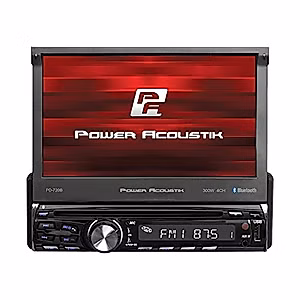Power Acoustik PD-720B Single DIN with 7-inch Motorized LCD Touchscreen, DVD, CD/MP3 Car Stereo with Bluetooth