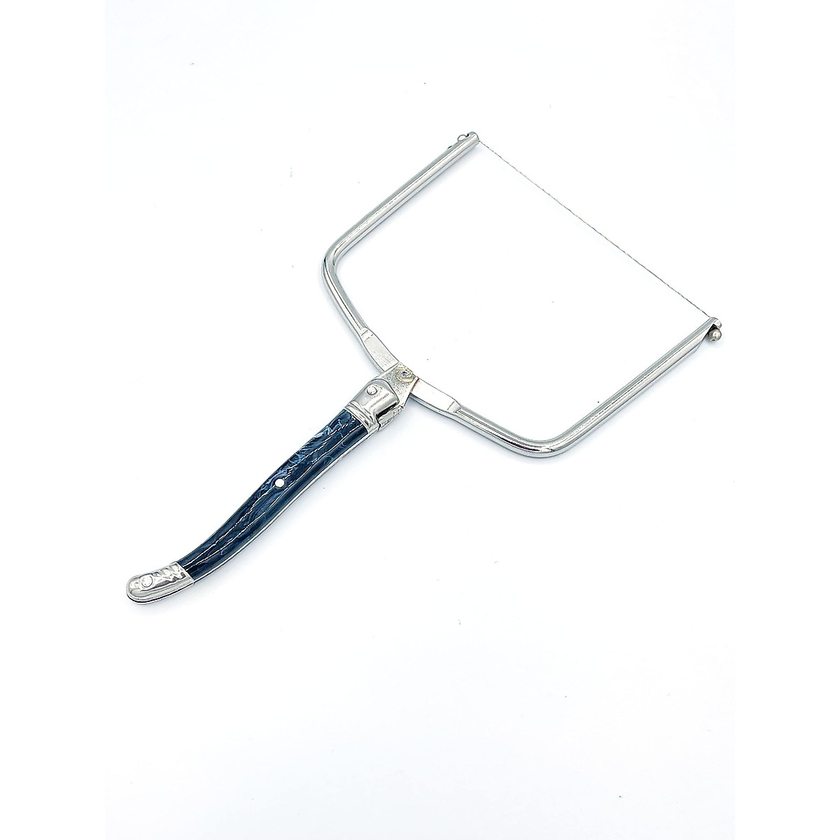 Laguiole Premium Sturdy Stainless Steel Cheese Slicer / Lyre For Hard & Soft Cheeses, Black Marble Handle by Roger Orfevre