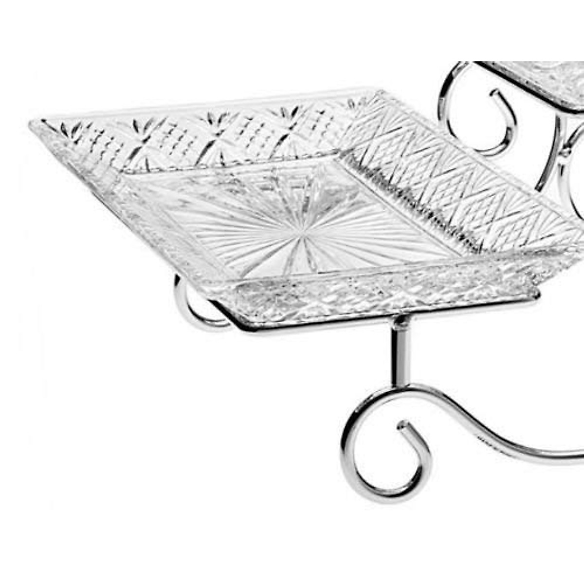 James Scott Crystal 3 Tier Rectangle Server