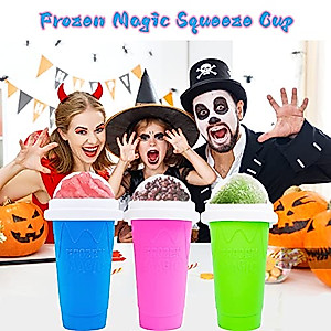 Frozen Magic Slushy Maker Cup,TIK TOK Quick Frozen Smoothies Cup,Slushy Squeeze Cup Slushie Maker Cup Ice Cup,Cool Stuff Ice Cream Maker for Kids Teens Family