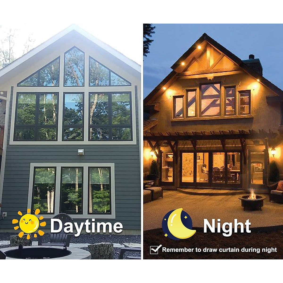 Niviy One Way Window Film Privacy Mirror Effect Self-Adhesive Window Tint UV Heat Control Glass Door Film for Home and Office, Black-Silver 17.7 x 118 inches