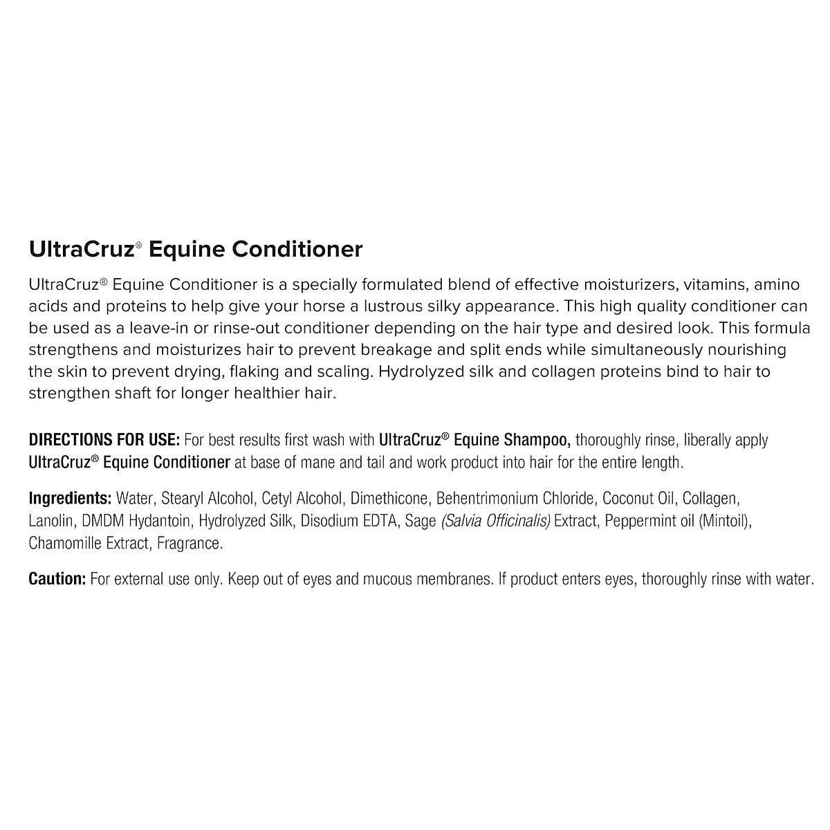 UltraCruz - sc-516936 Equine Horse Shampoo and Conditioner Bundle, 32 oz Each