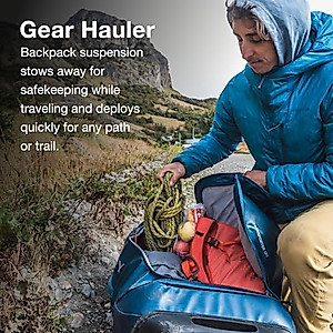 Osprey Transporter 60L Wheeled Travel Duffel Bag, Venturi Blue