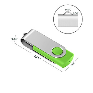 Professional 10-Pack of Enfain 16GB Multicolor USB Flash Drives - Swivel Memory Sticks for Efficient Data Storage and Sharing