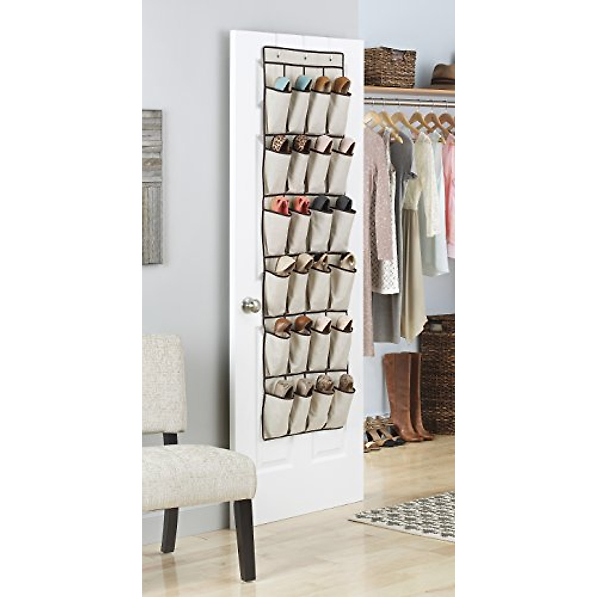Whitmor 24 Pocket Over The Door Shoe Bag