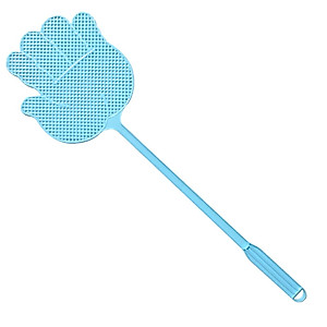 Generic 1 PC Pattern Plastic Fly Swatter Lightweight Household Long Handleflapper Control Tools Swatter Garden Supply Convenient Design