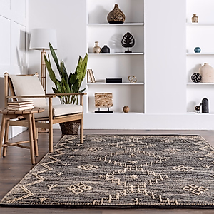 nuLOOM Julianne Handmade High-Low Jute Moroccan Area Rug, 9x12, Beige