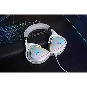 ASUS RGB Gaming Headset ROG Delta | Hi-Res ESS Quad-DAC, Circular RBG Lighting Effect | USB-C Connector for PCs, Consoles, and Mobile Gaming | Gaming Headphones with Detachable Mic