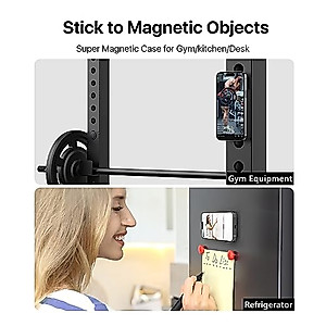 andobil [Upgraded] for iPhone 14 Pro Max Clear Case with 360° Rotatable Ring Stand [Compatible with MagSafe] [Military Grade Protection] Magnetic Invisible Kickstand, Ultra Clear