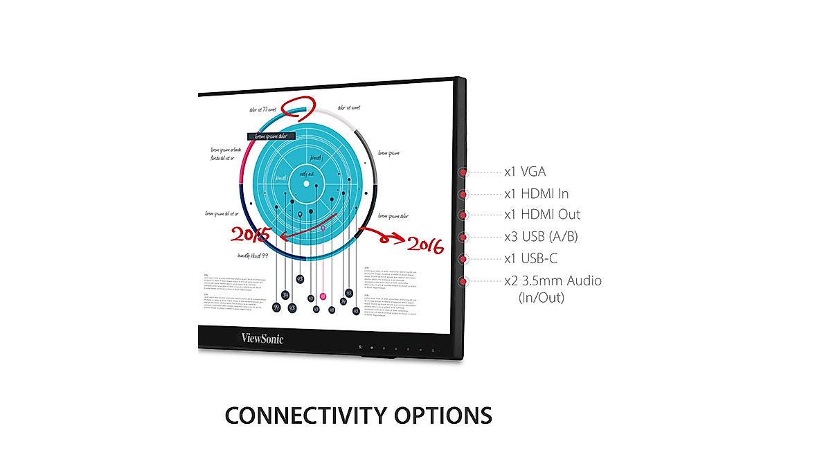 ViewSonic ID2456 24 Inch Touch Display - Ideal for Digital Work
