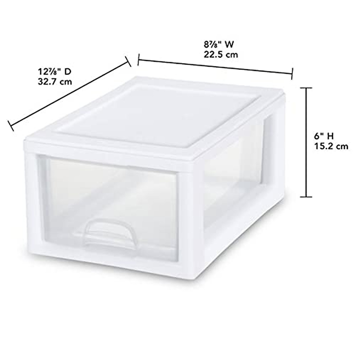 Sterilite 20518006 Sackable Storage Drawer, Pack of 6