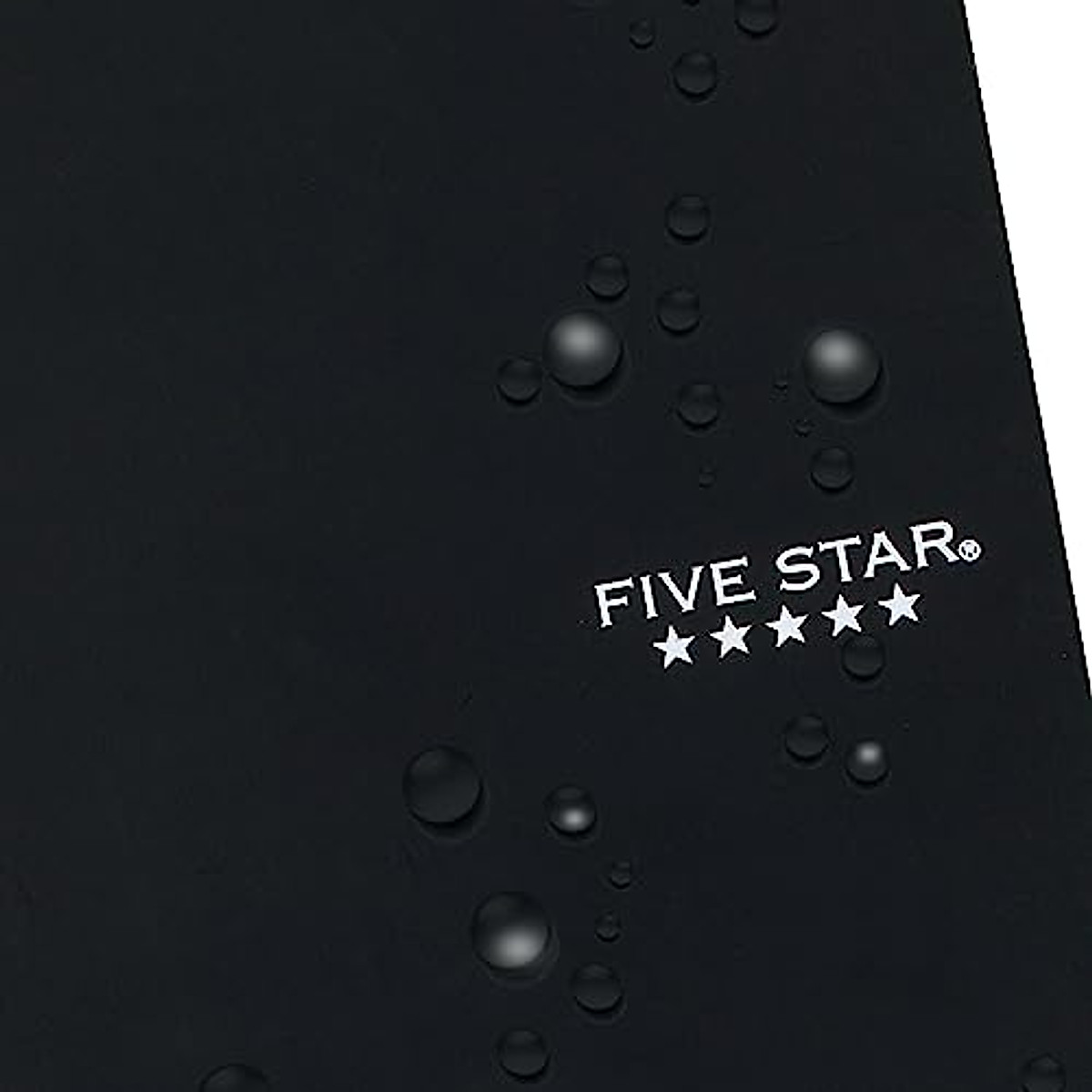 Five Star Small Spiral Notebook, 2 Subject, College Ruled Paper, 9-1/2" x 6", 100 Sheets, Black (72285)