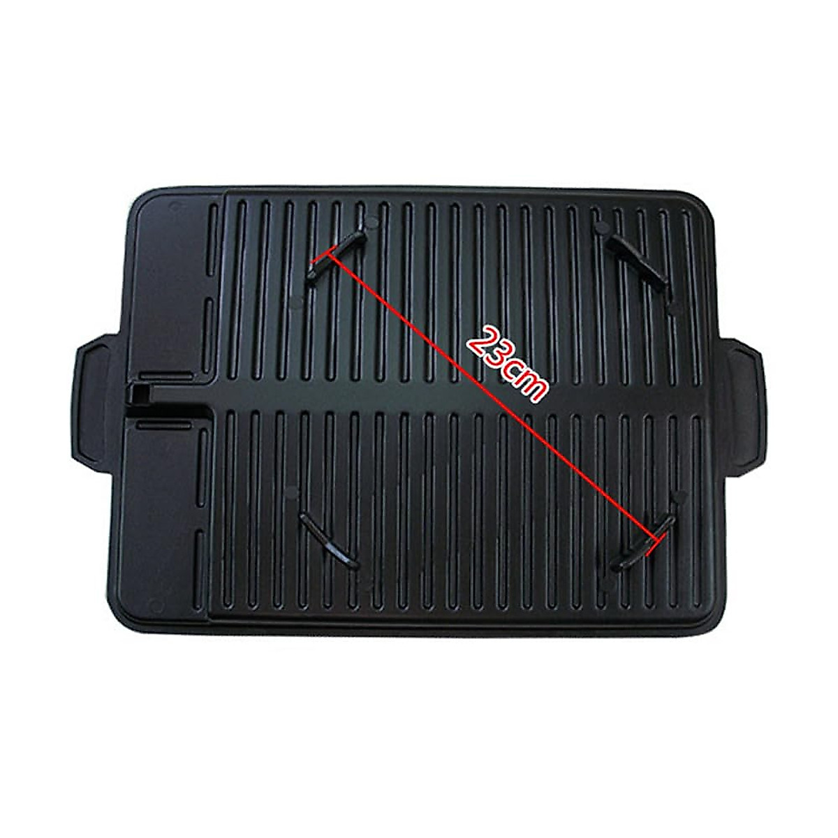 CHYIR Korean-style Non-stick Grill Pan Rectangular Hot Plate Barbecue Pot Portable Oil Spill Baking Tray for Indoor Outdoor BBQ (Style A)