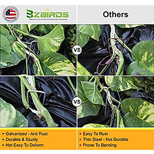BzBirds USA Made 6 inch 11 Gauge Garden Landscape Staples Galvanized SOD Pins Lawn Stakes for Weed Barrier Fabric, Ground Cover, Holding Fence and Artificial Turf