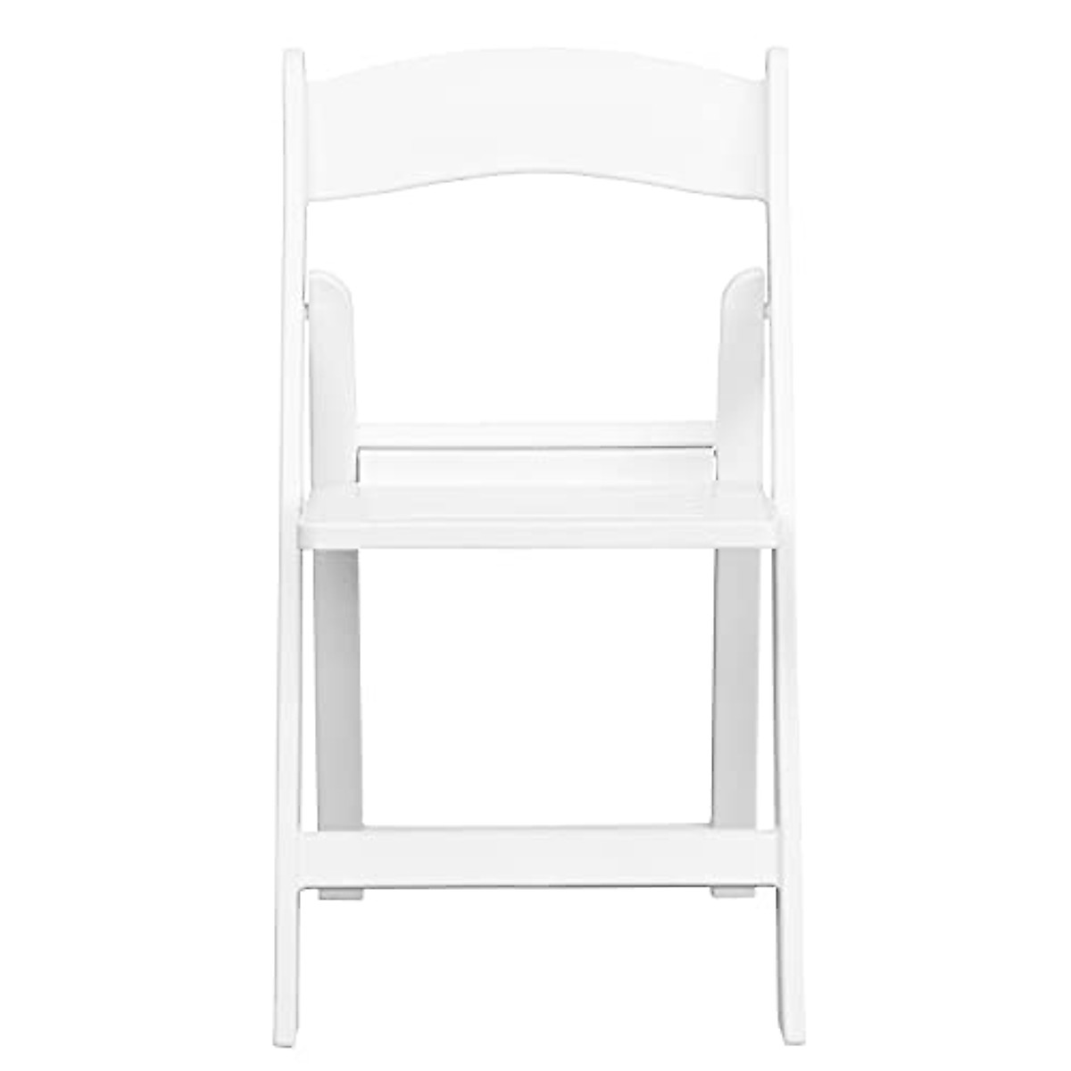 Flash Furniture 4 Pack HERCULES Series 1000 lb. Capacity White Resin Folding Chair with Slatted Seat