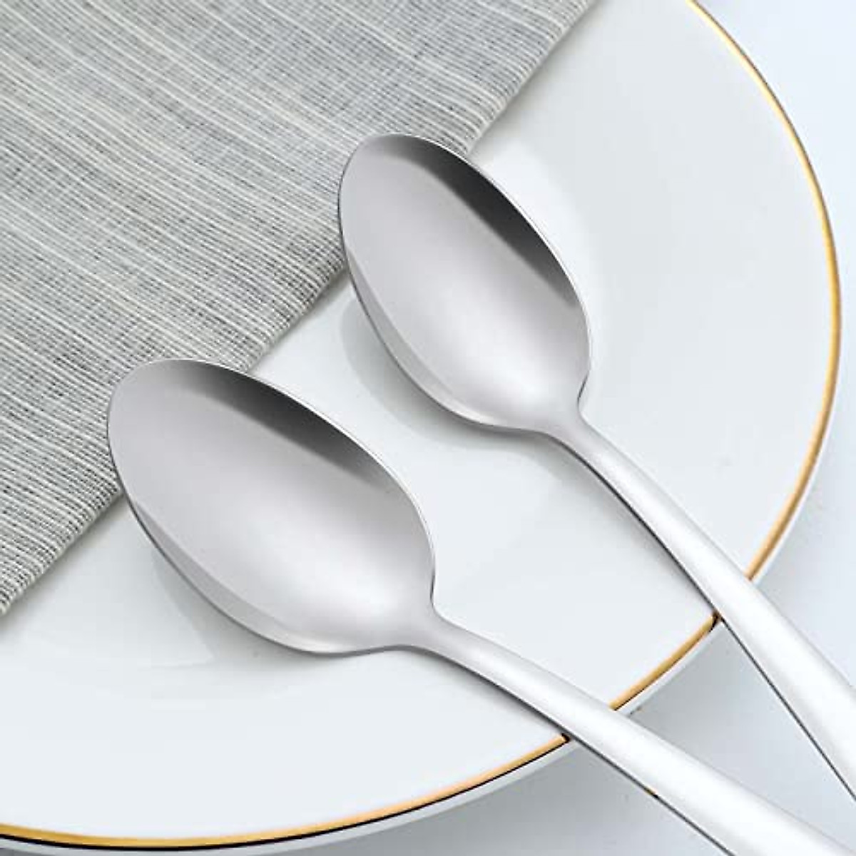 Gymdin 36 Pieces Teaspoons Set, 6.2 Inches Spoons Set, Stainless Steel Teaspoons Silverware, Small Spoons, Mirror Polished & Dishwasher Safe, Tea Spoons Suitable for Home, Kitchen and Restaurant