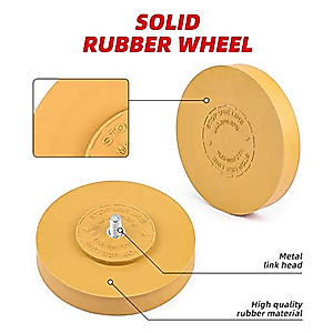 LUCKUT Decal Eraser Wheel 4 Inch Pin Stripe Removal Tool 1 Pack Adhesive Remover Wheel with Pad & Adapter Graphics Removal Tool Eraser Wheel Decal Remover (Solid Rubber Wheel)