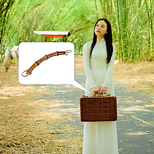 Wooden Handmade Handbag Handles U Shaped Handles Straw Bag Strap DIY Bags Accessories for Crossbody Bag Purse