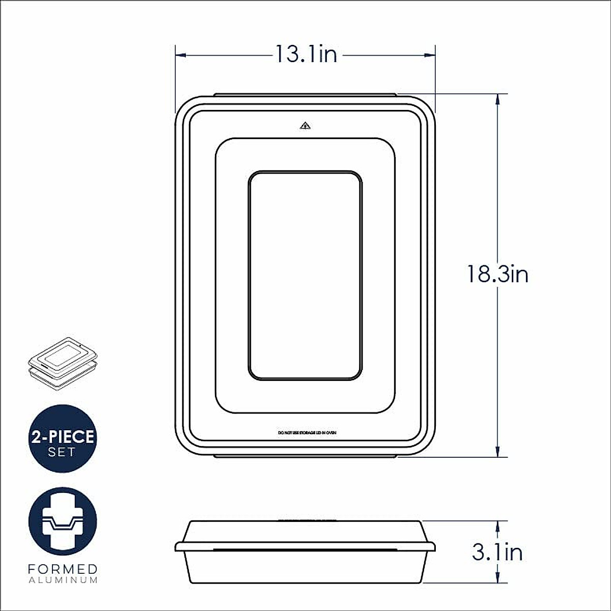Nordic Ware Natural High Sided Sheet Cake Pan, Silver