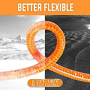 YAMATIC Durable Flexible Pressure Washer Hose, 1/4" X 50 FT, Kink Resistant Power Washer Hose, Fit Most Brand Pressure Washer Replacement Hose, 3200 PSI, Orange