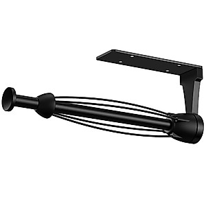 SITANES Paper Towel Holder-Single Hand Operable Wall Mount Paper Towel Holder Under Cabinet with Damping Effect for Kitchen Bathroom (Black)