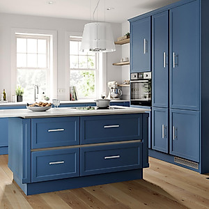 NISUOIEN 30 Pack 5" Cabinet Handles Pulls Brushed Nickel Kitchen Drawer Pulls Stainless Steel(5" Length, 3" Hole Center)