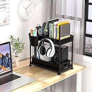 NUTSAAKK 2 Tier Under Sink Organizers and Storage, Upgraded Bathroom Organizer Under Sink, Kitchen Cabinet Organizer with Sliding Drawer, Kitchen Sink Organizer Black,for Women, Mothers Day