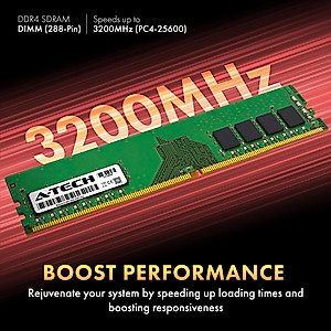 A-Tech 16GB DDR4 3200 MHz UDIMM PC4-25600 (PC4-3200AA) CL22 DIMM Non-ECC Desktop RAM Memory Module